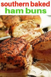 Southern Baked Ham Buns [Ham & Cheese Sandwiches] - This Old Gal