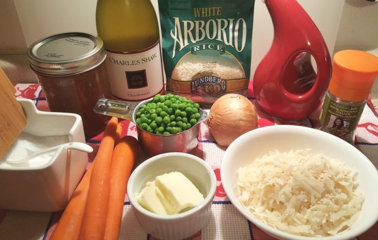 Pressure Cooker Basic Risotto Recipe with Peas and Carrots - This Old Gal