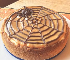 Instant Pot Halloween Spider Web Cheesecake - This Old Gal