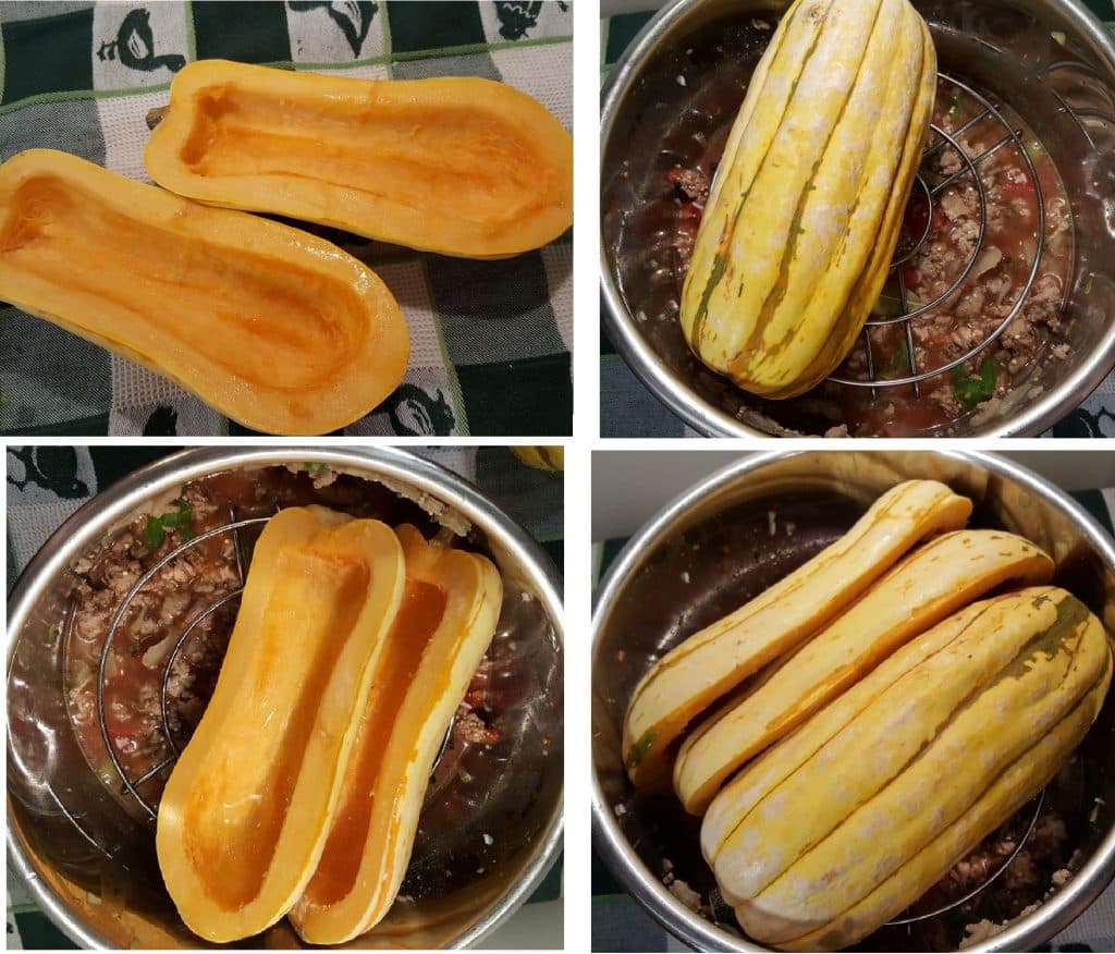 Pressure Cooker Picadillo Stuffed Delicata Squash - This Old Gal