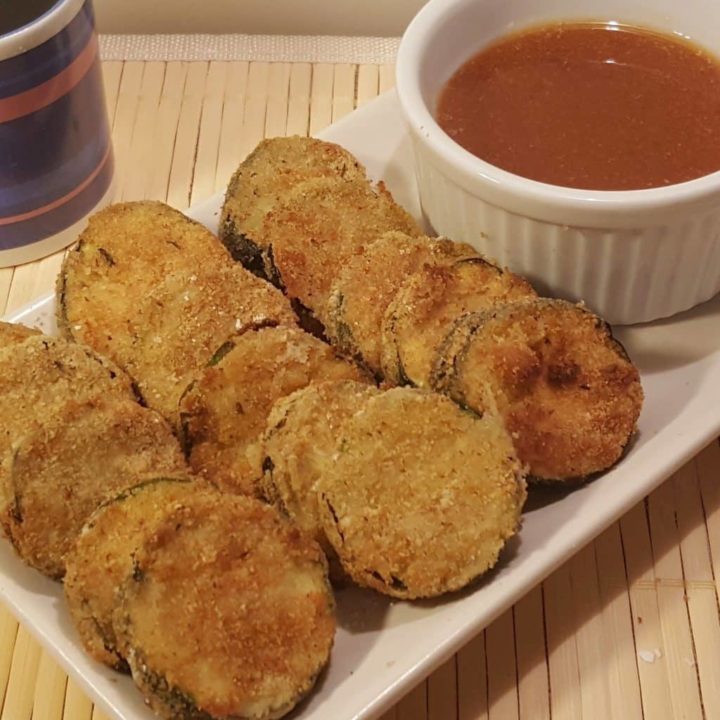 Air Fryer Hamburger Hamlet's Zucchini Zircles - This Old Gal