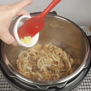 Pressure Cooker Ground Turkey Stroganoff - This Old Gal