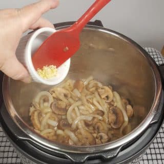 Pressure Cooker Ground Turkey Stroganoff - This Old Gal
