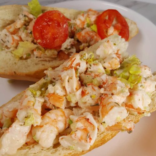 Pressure Cooker Shrimp Po Boy Roll - This Old Gal