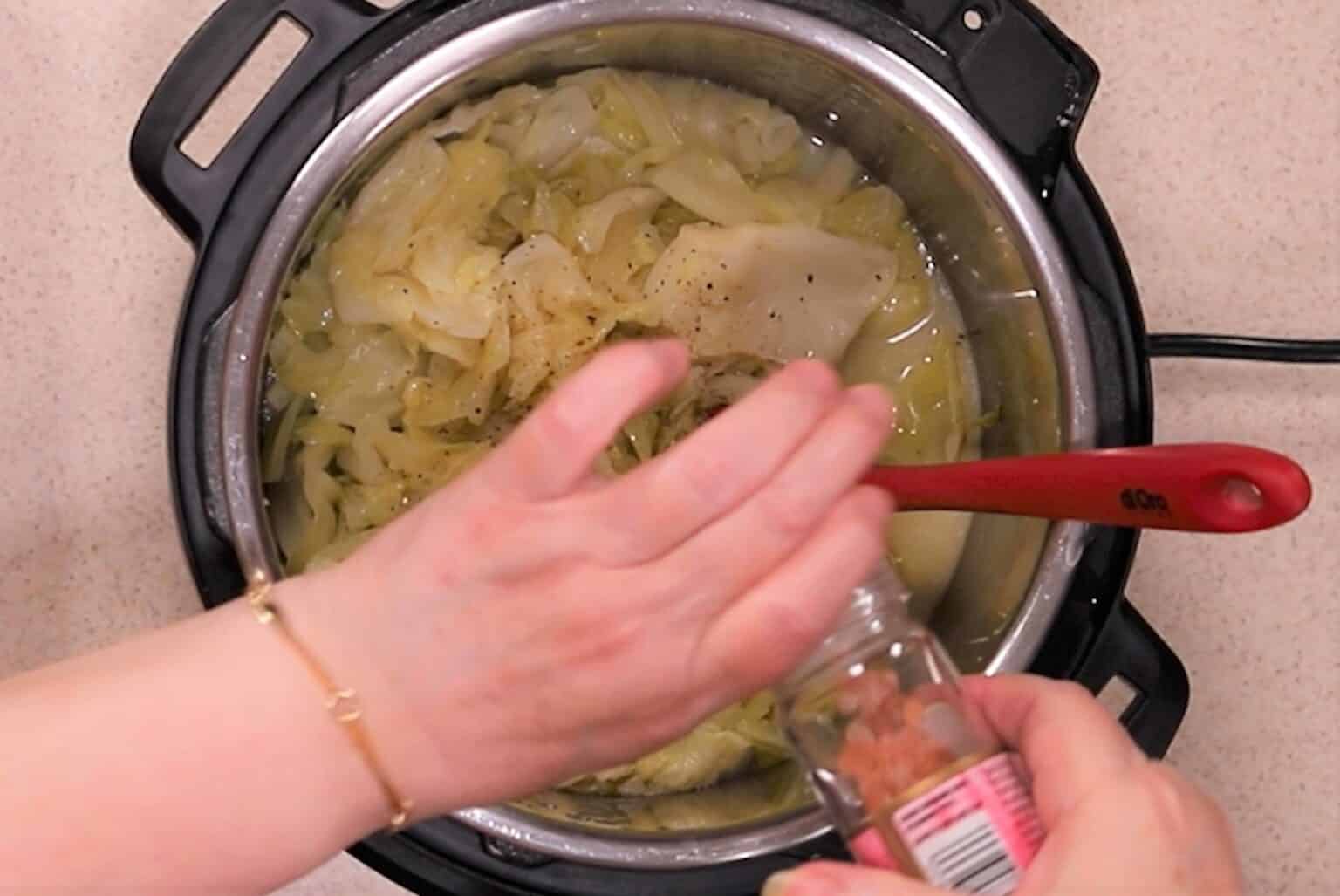 Low Carb Instant Pot Buttered Cabbage [+ Video] - This Old Gal